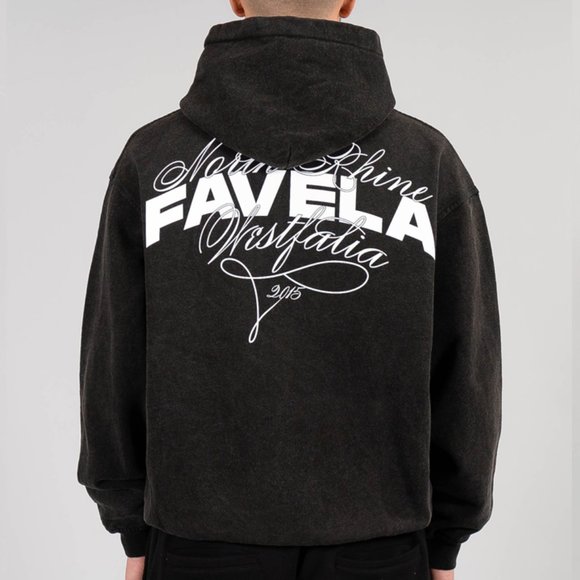 FAVELA Clothing | Shirts | Favela North Rhine Snap Button Hoodie Washed ...